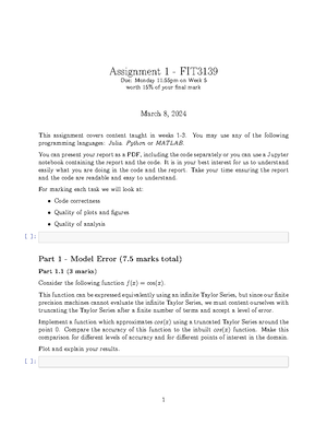 FIT3139 Tutorial Week 2 - FIT 3139 : Tutorial questions for week 2 ...