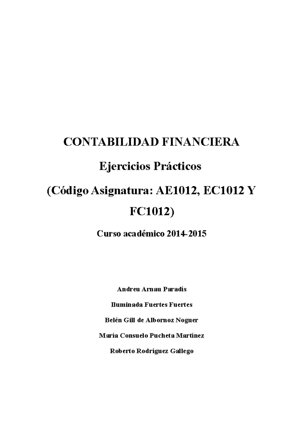 0 Conta PRÁ Ctica Profesor - Ejercicios Prácticos (Código Asignatura ...