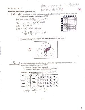 Stats Practice Test 4 - Teacher: Jennifer Beckman - ST 3123 - Studocu