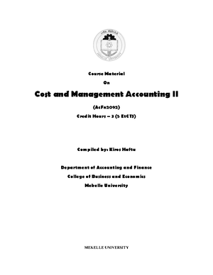 Fundamentals of Accounting II - Upon the successful completion of this ...