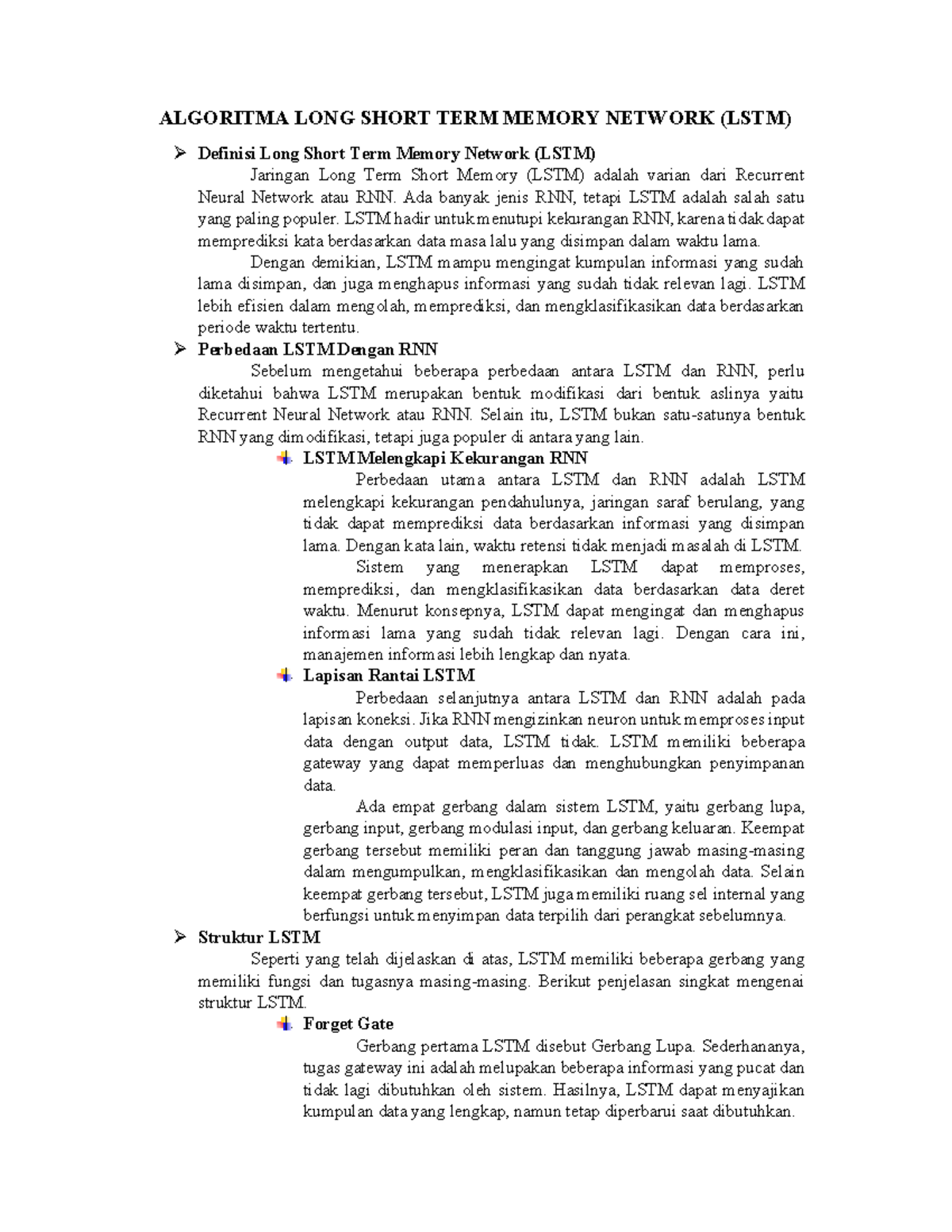 Resume Long Short Term Memory Network - ALGORITMA LONG SHORT TERM ...