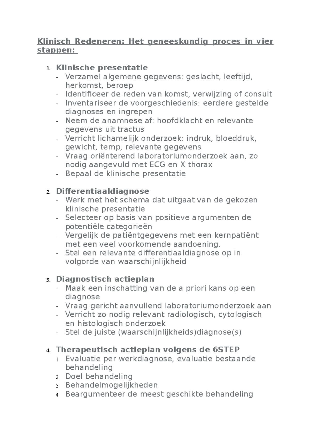 Klinisch Redeneren - Klinische presentatie - Verzamel algemene gegevens ...