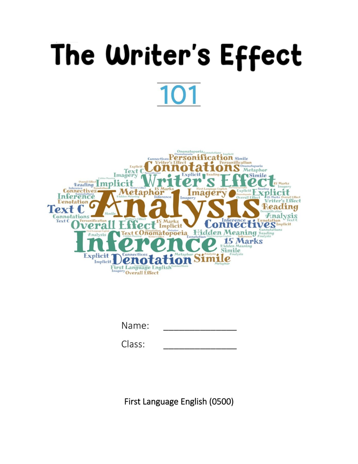 Writers Effect Workbook - The Effect 101 Onomatopoeia Onomatopoeia ...
