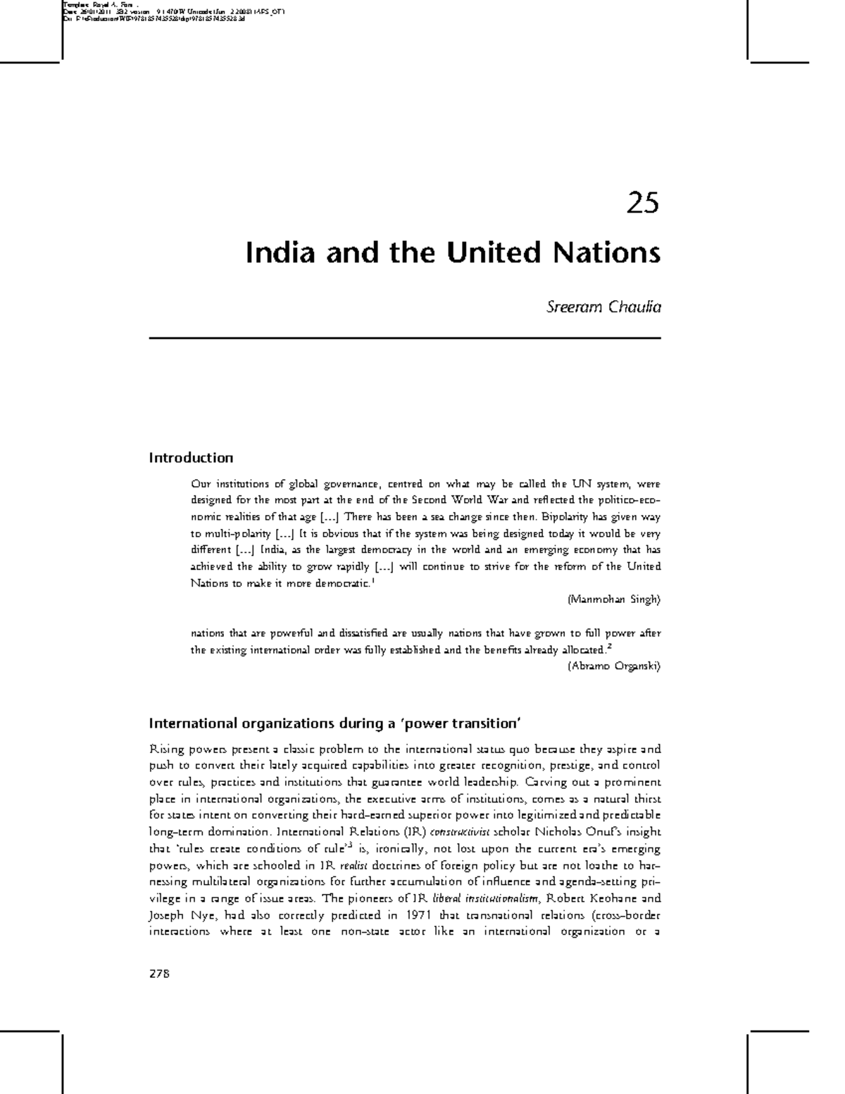 D India and the UN System - Dir: P:/eProduction/WIP/9781857435528/dtp ...