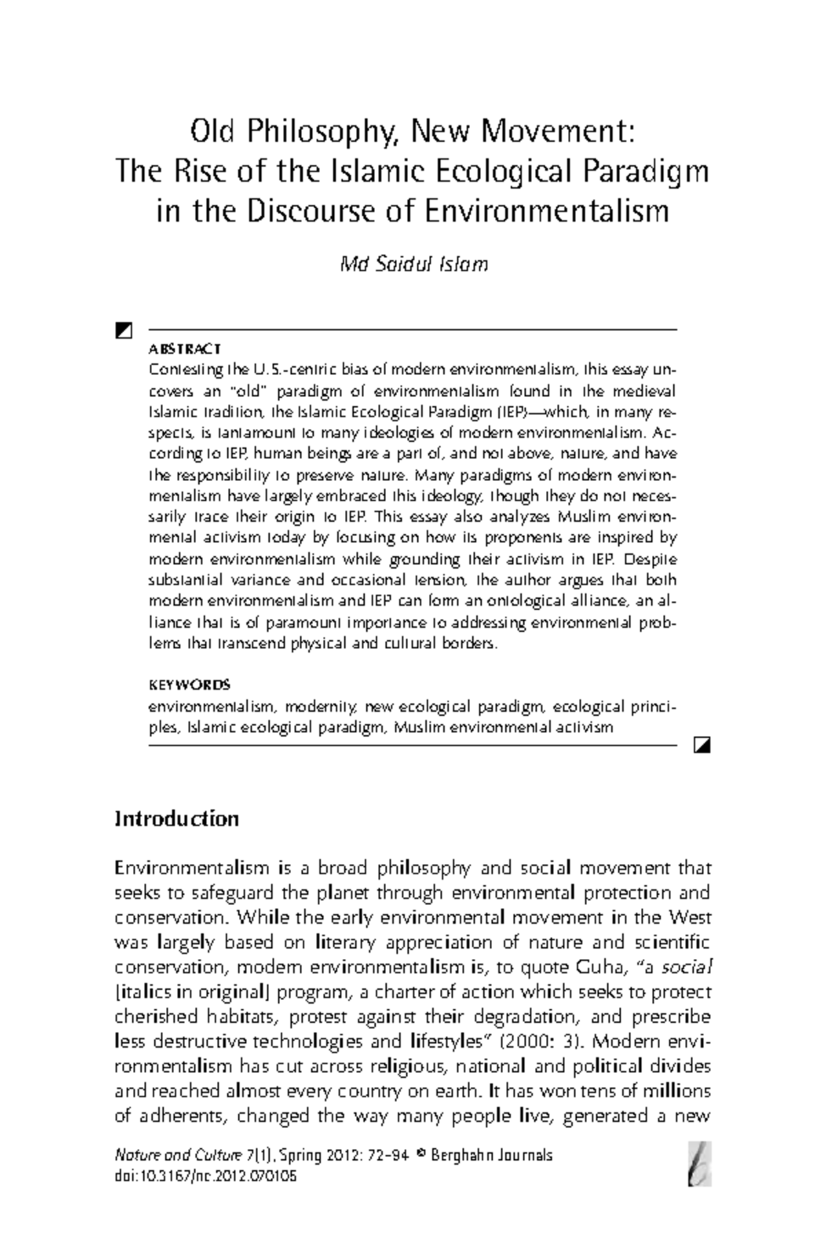 Saidul Islam Old Philosophy New Movement - Old Philosophy, New Movement ...
