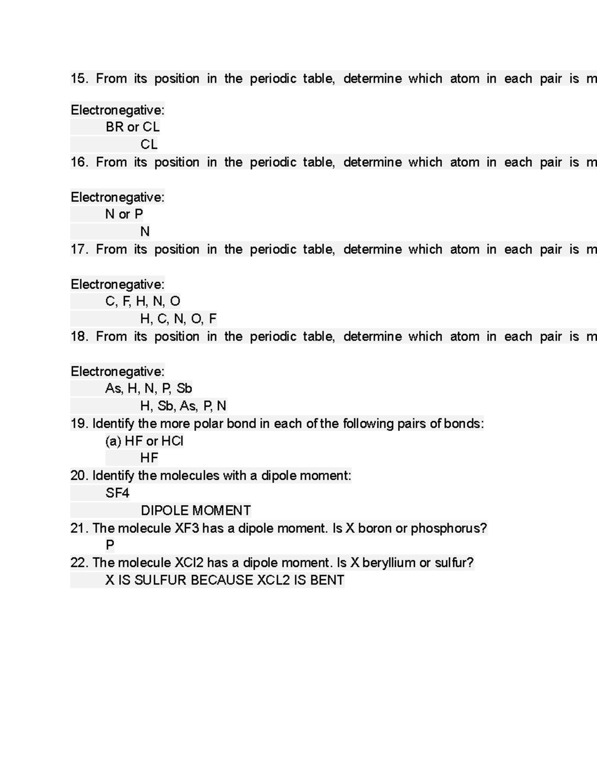 Chemistry practice - chapter seven - From its position in the periodic ...