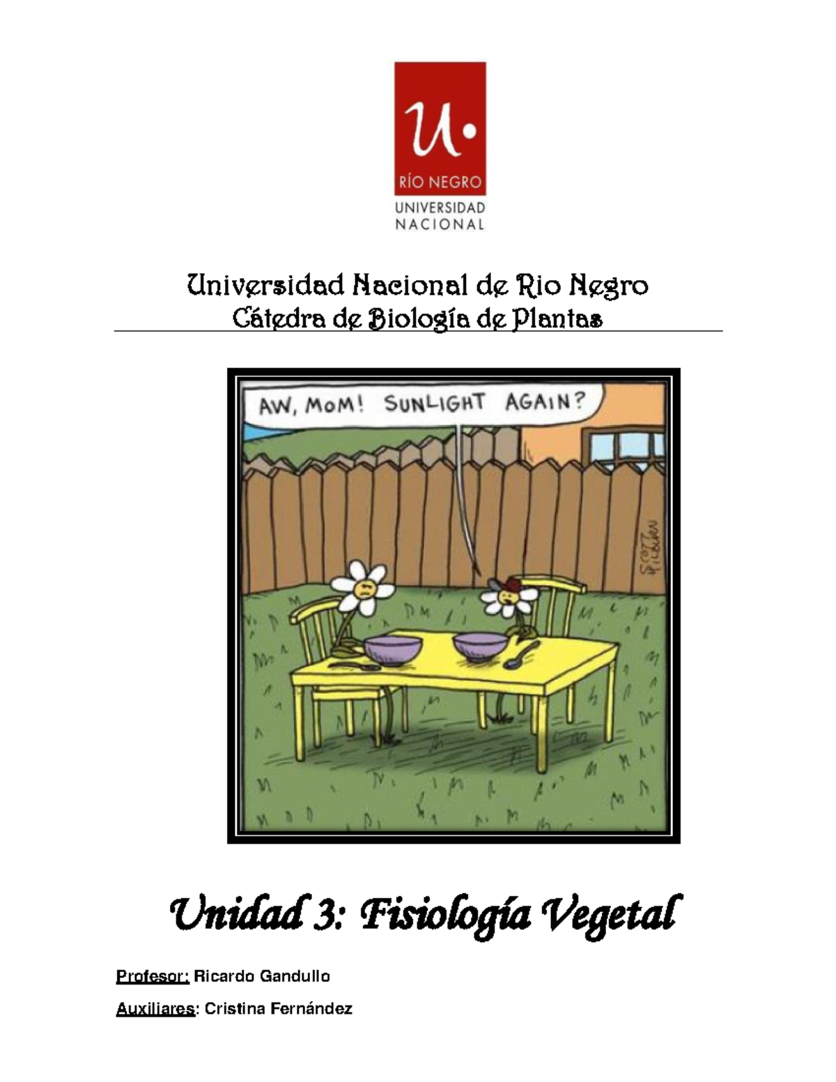 Apunte Unidad 3 Fisiologia vegetal - Universidad Nacional de Rio Negro ...