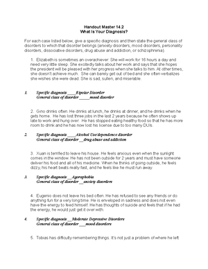 Handout 15.3 Taking A Critical Look At Therapy - Handout Master 15 ...