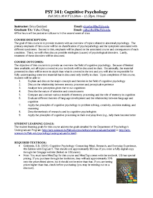 PSY341 TEST 3 Notes Complete Chapter 10-13 - TEST 3 NOTES Aby ...