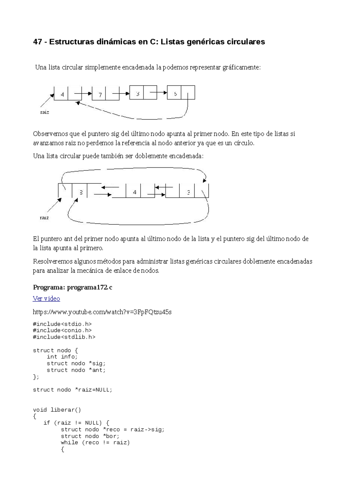 Listas Genericas Circulares - 47 - Estructuras dinámicas en C: Listas ...