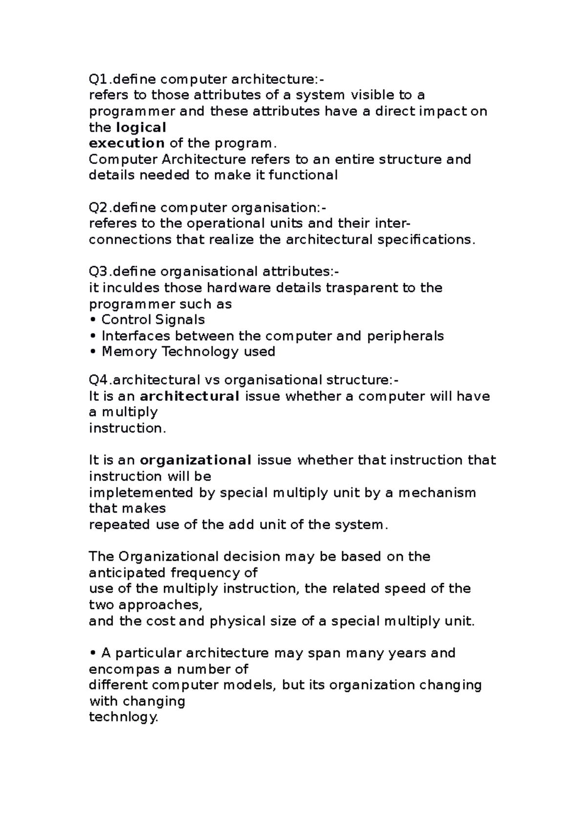 Coa1 - introduction - Computer Architecture - KIIT University - Studocu