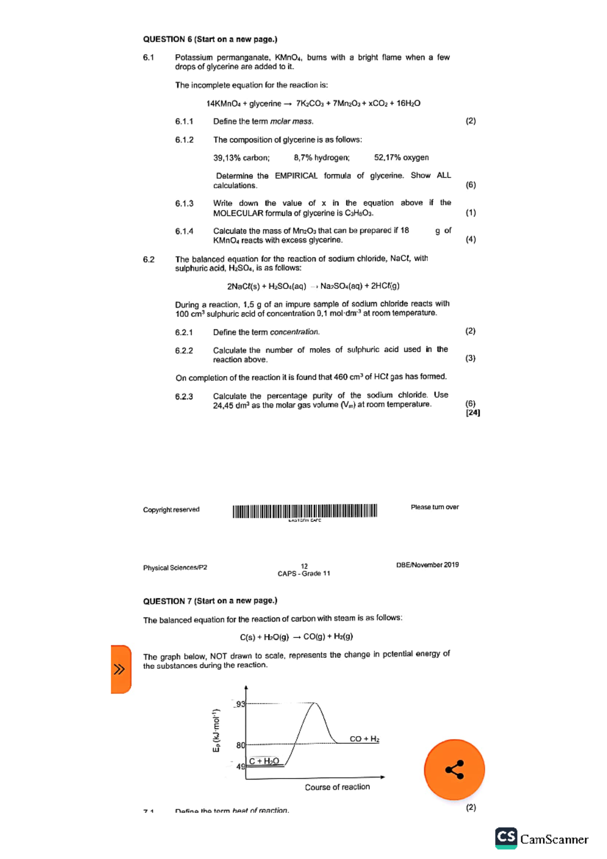 Physical sciences Grade 11 test 1 - Studocu