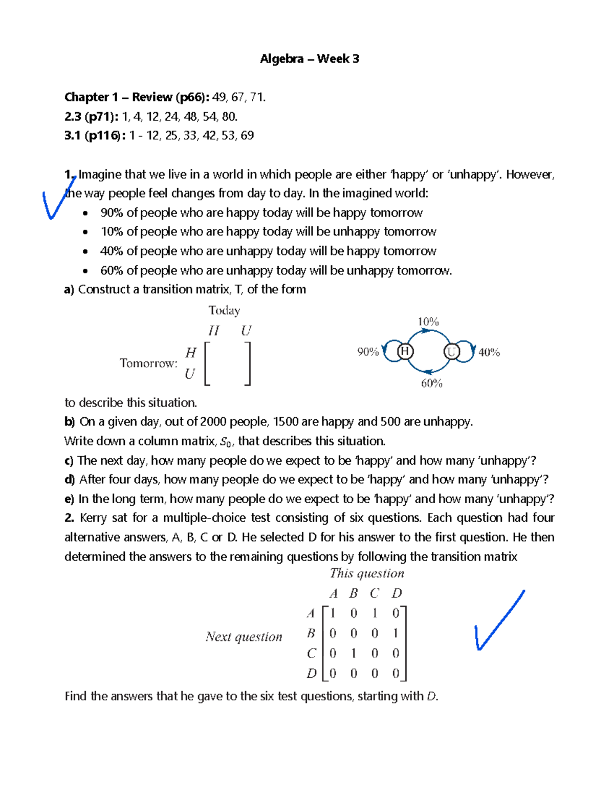 Linear Algebra HW3 - Calculus Chapter 3 for students in most of ...