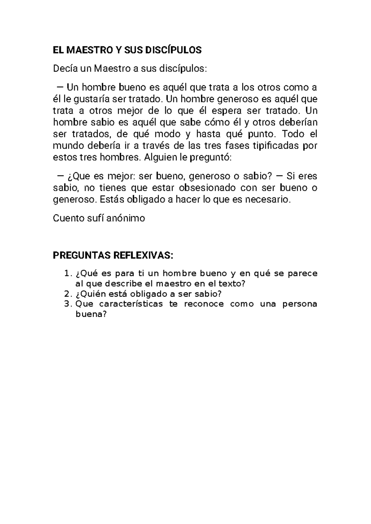 Lectura EL Maestro Y SUS Discípulos - EL MAESTRO Y SUS DISCÍPULOS Decía ...