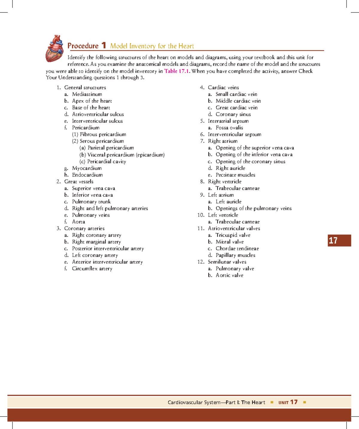 Unit 17 Exercise 17-1 Procedure 1 - Cardiovascular System—Part I: The ...