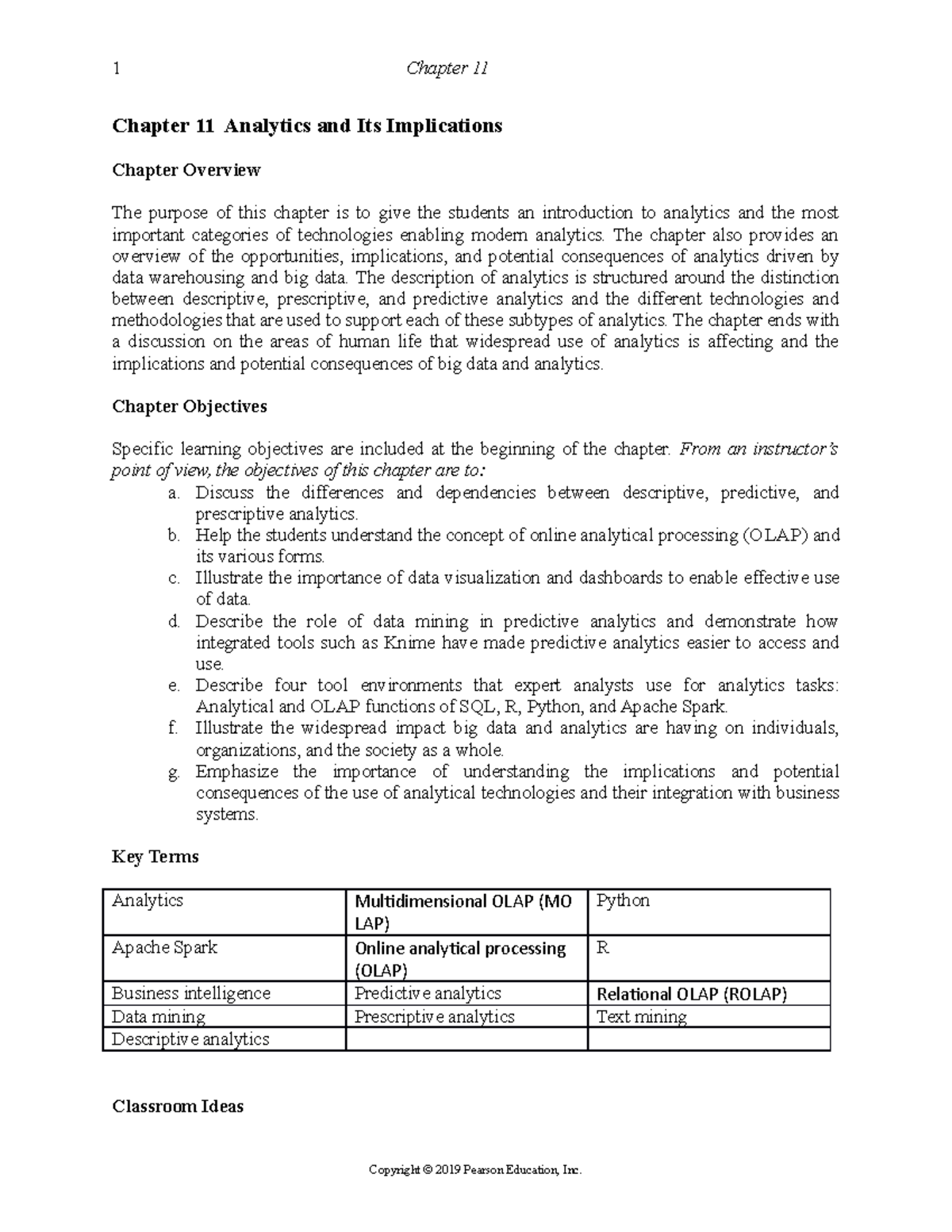 Hoffer mdm13 IM 11 final Accessible - Chapter 11 Chapter 11 Analytics ...