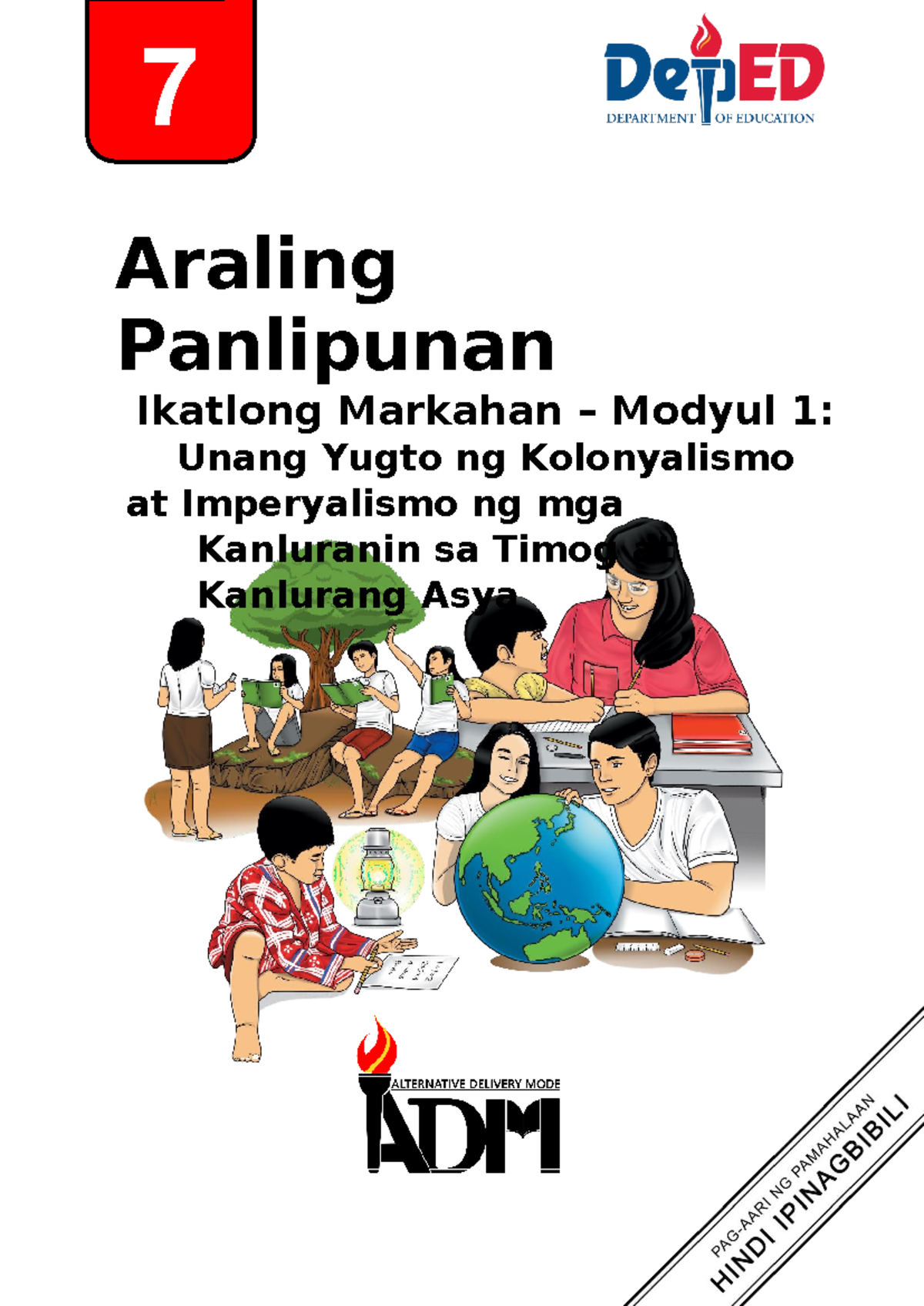 AP7-Q3- Modyul 1-converted - 7 Araling Panlipunan Ikatlong Markahan – Modyul 1: Unang Yugto ng ...