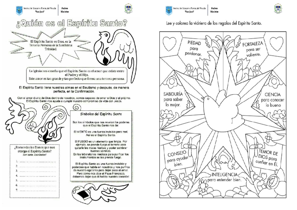 Ficha 7 LOS Dones DEL Espíritu Santo - tecnicas de comunicación - Studocu