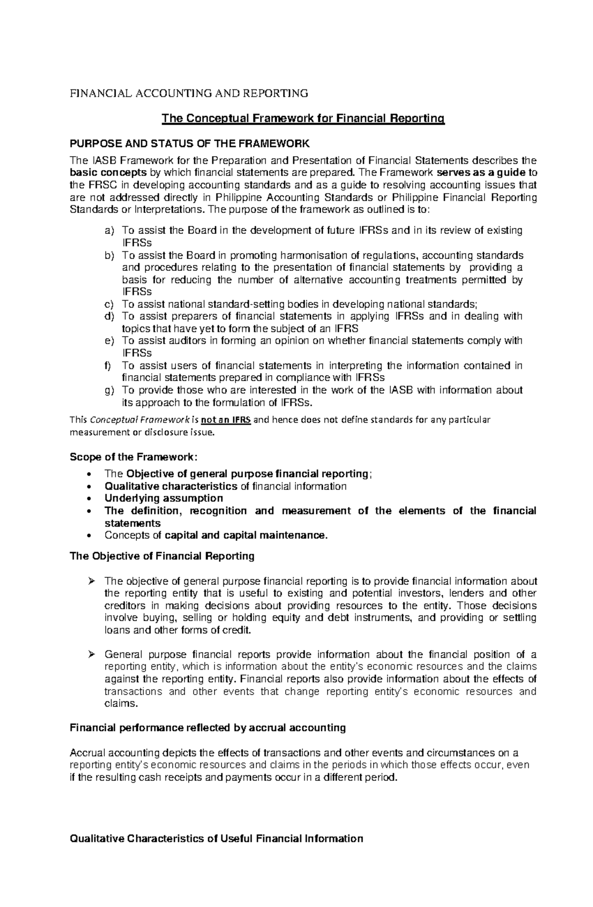 Conceptual Framework - The Framework serves as a guide to the FRSC in ...