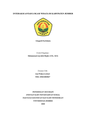 Booklet Wisata Kabupaten Jember Digital - BOOKLET WISATA Ir. H. HENDY ...