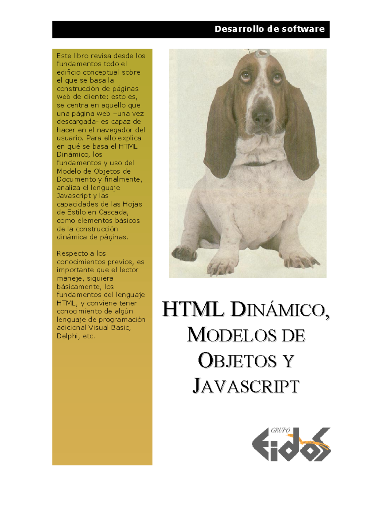 Dhtml - TRABAJO DE LA ESCUELA - Desarrollo de software Este libro ...