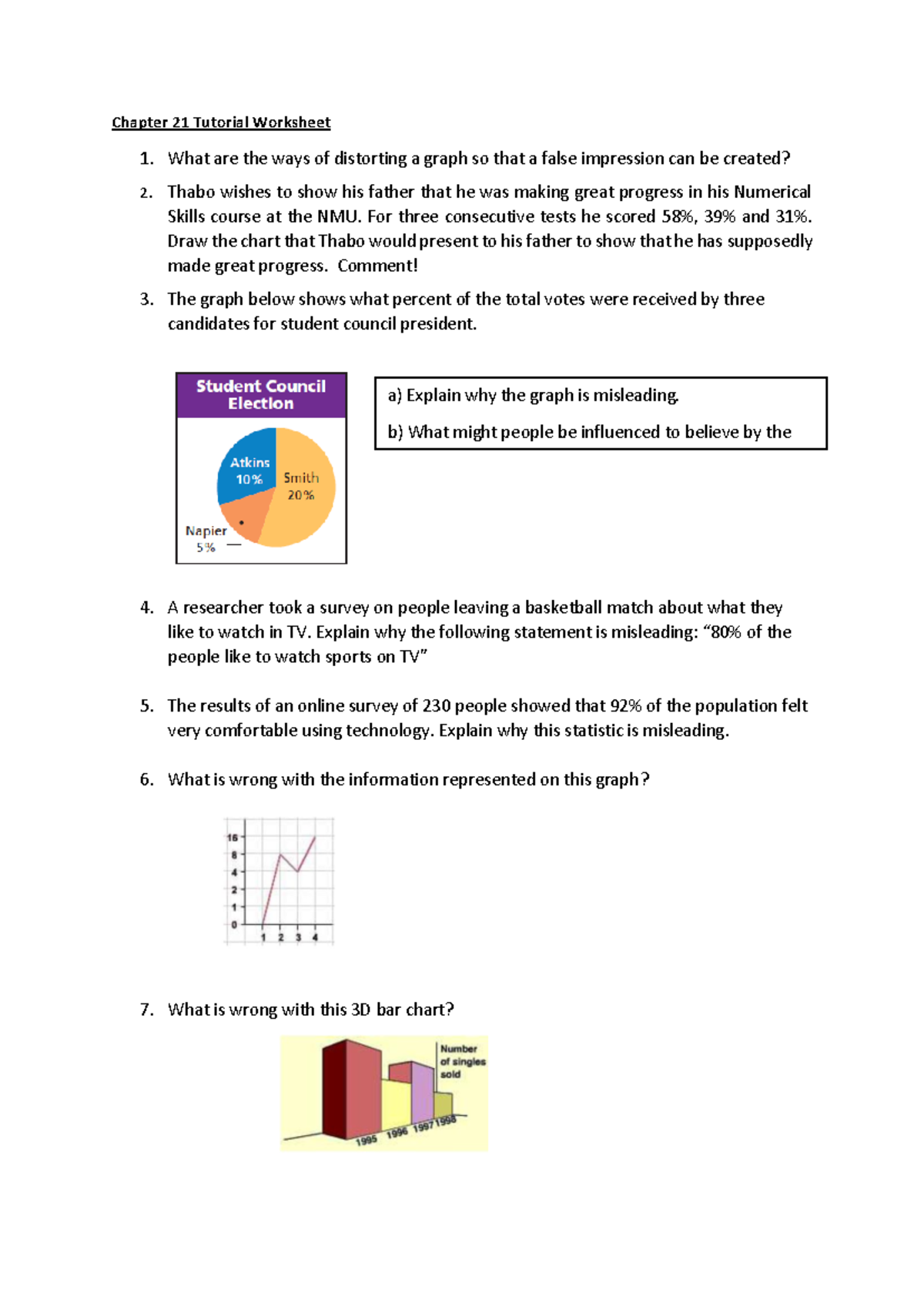 Chapter 21 Tutorial worksheet - Chapter 21 Tutorial Worksheet 1. What ...