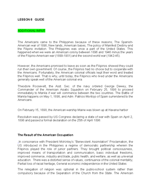 Lesson 5 Guide - notes - LESSON 5 GUIDE Beginning in the early ...