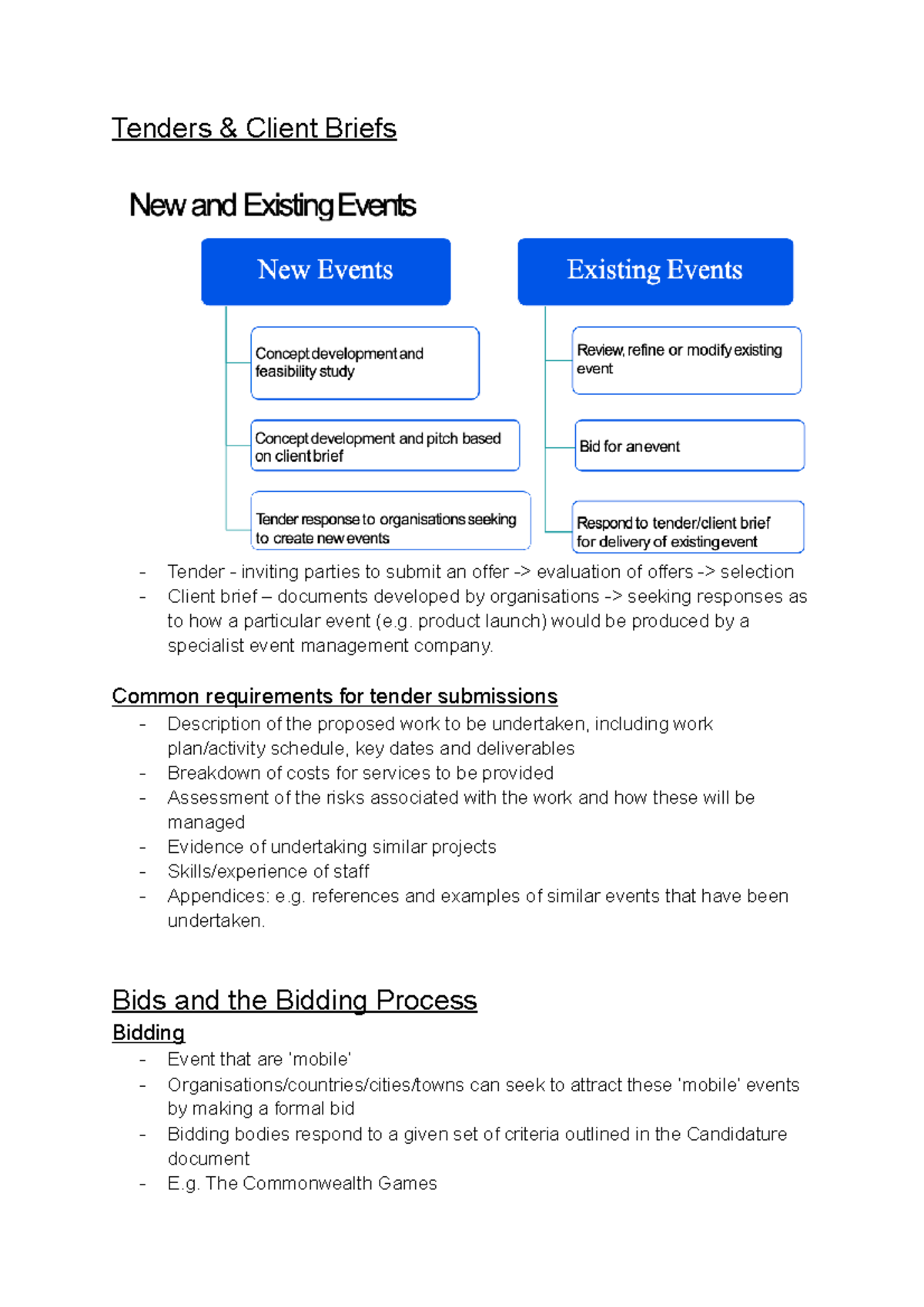 Lecture 3 - Tenders & Client Briefs Tender - inviting parties to submit ...