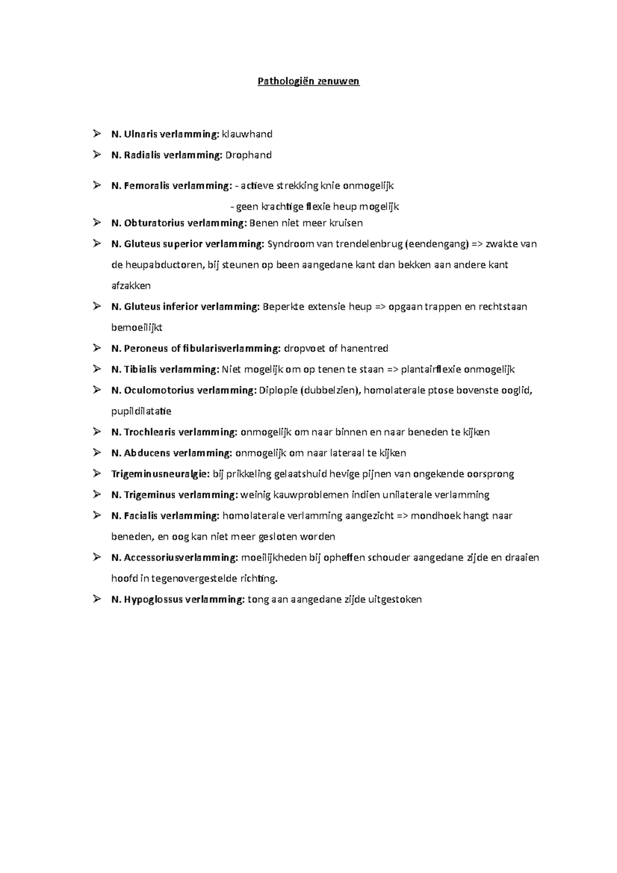 Pathologiën zenuwen - pathologiën - Pathologiën zenuwen N. Ulnaris ...