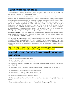 ML 405 Study Guide Material ( Handout 2) - ML 405 STUDY GUIDE MATERIAL (HANDOUT 2) Difference ...