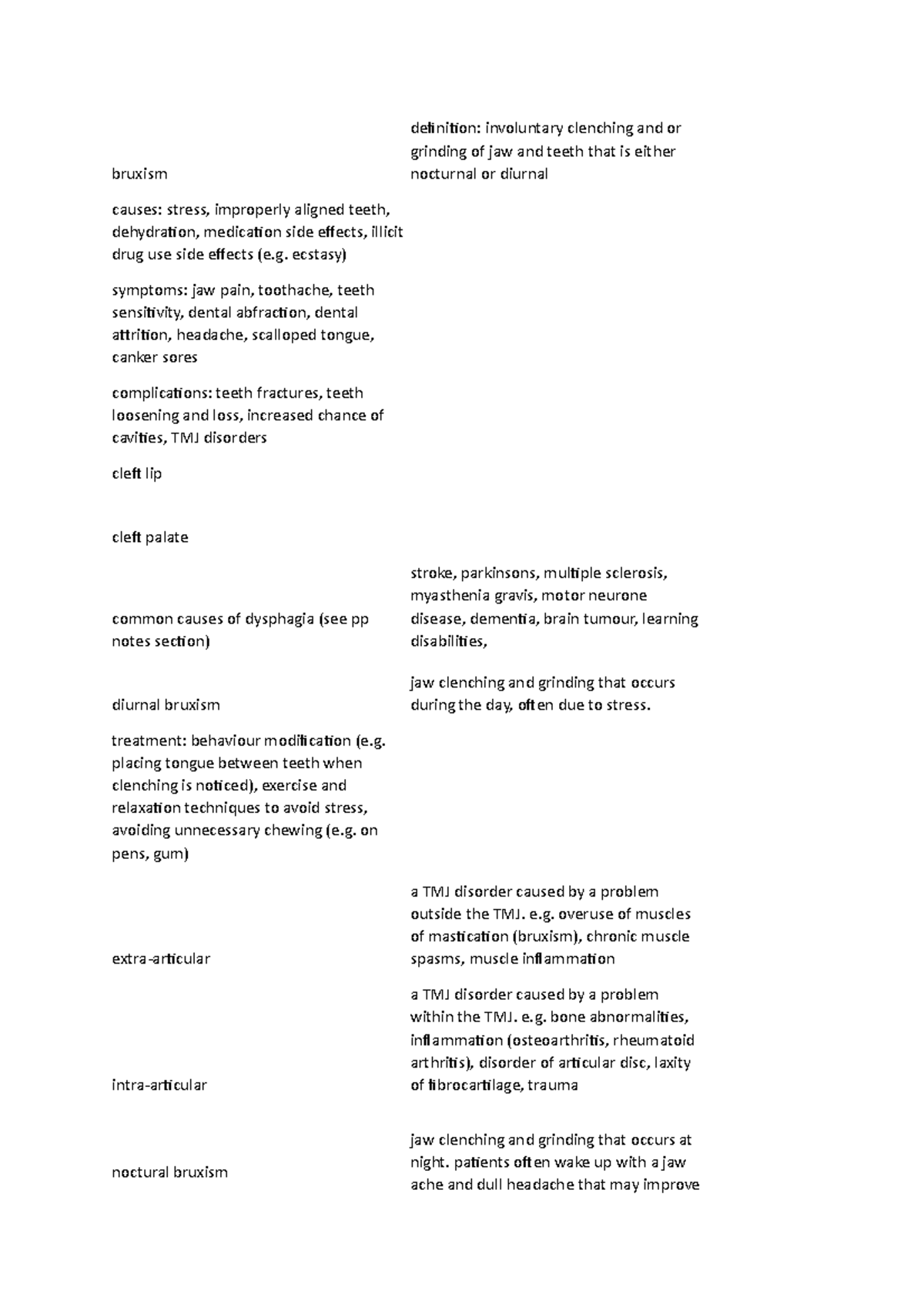 Chewing disorder - Summary of said topics - bruxism definition ...