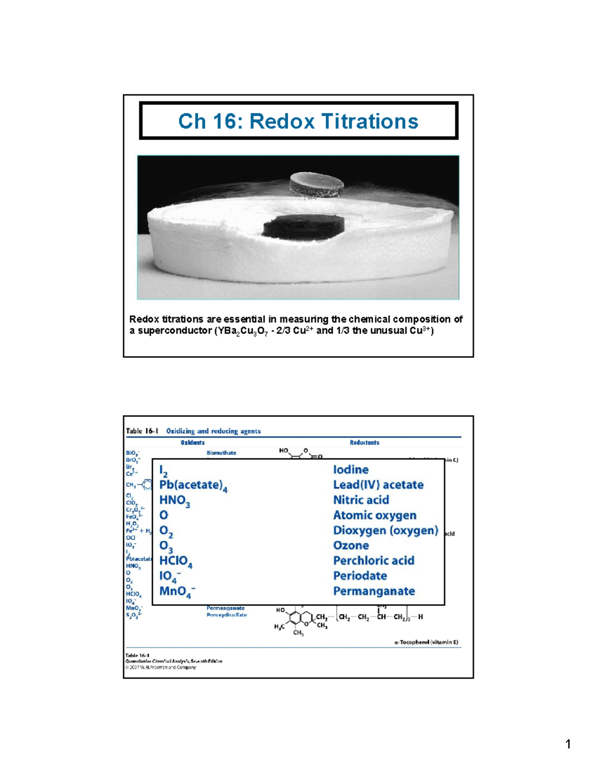 Redox titration - Ch 16: Redox Titrations Redox titrations are ...