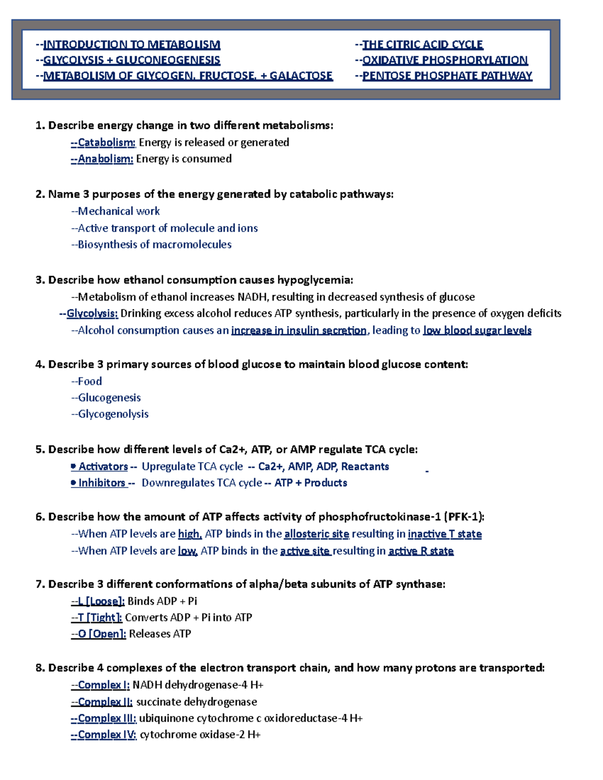 EXAM 3 Homework - EXAM 3 LECTURES 13-18 HOMEOWRK - TO METABOLISM ...