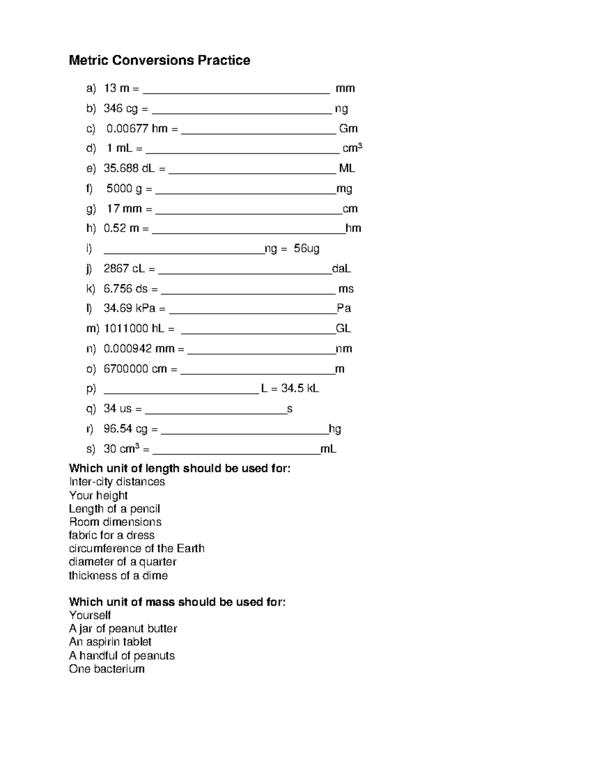 Kami Export - Metric conversions practice - Metric Conversions Practice ...