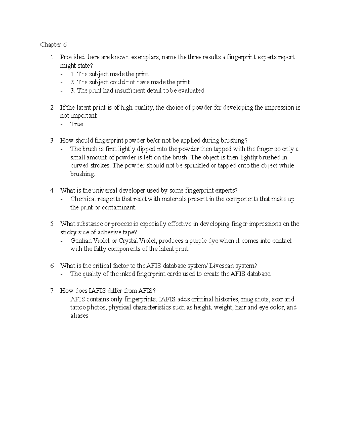 Book Questions Chap 6 Chap 7 - Chapter 6 Provided there are known ...