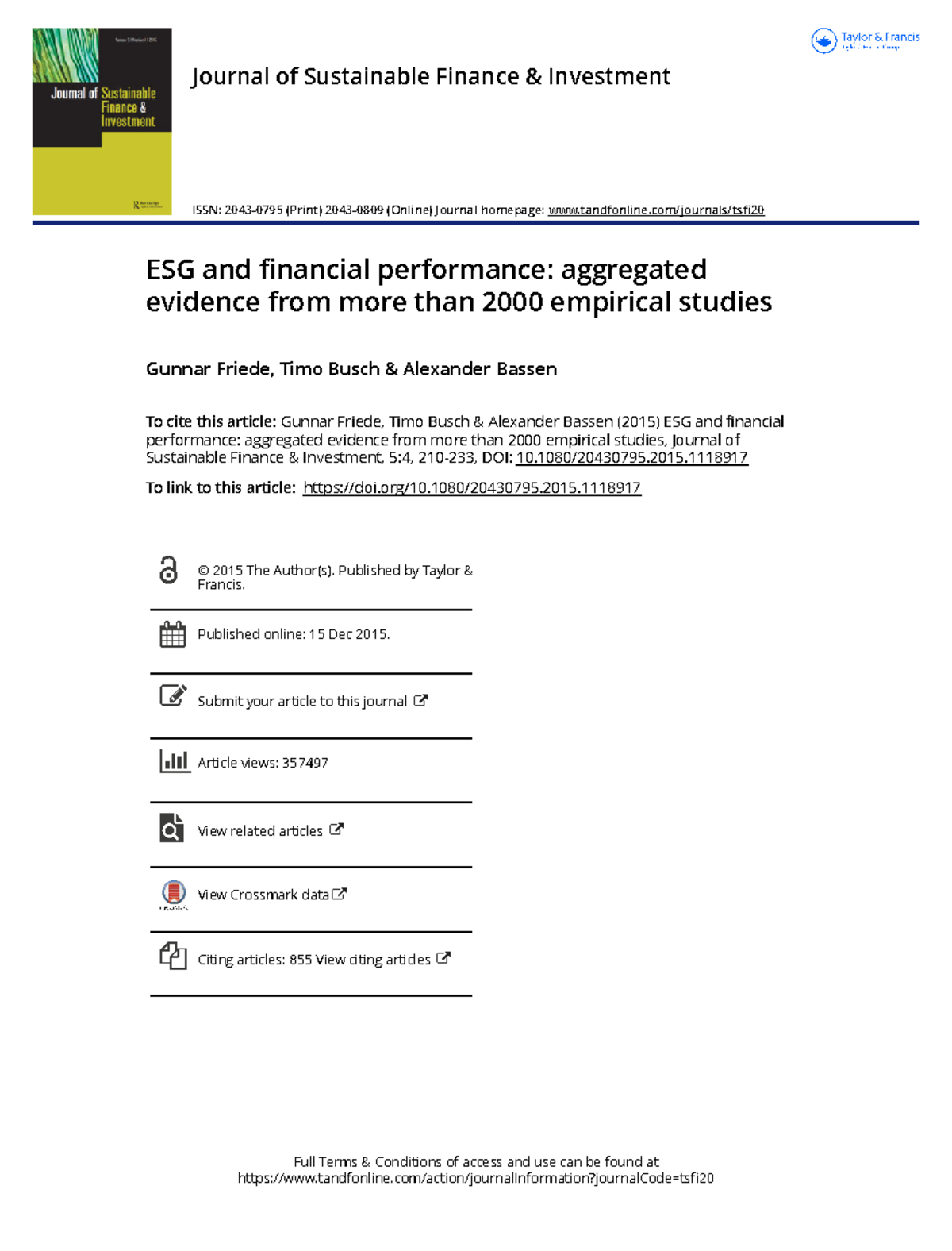 ESG and financial performance aggregated evidence from more than 2000 ...