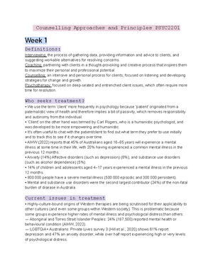PSYU2201 Tutorial Notes - Listening is the core skill of attending ...