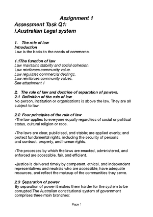 Q1 Marking guide - Ass 1, Q1 plan - RMIT Classification: Trusted Is the ...