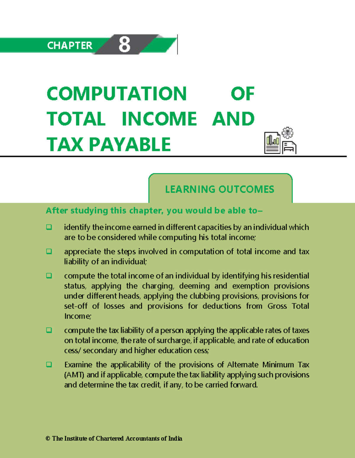 Computation of Total Income and Tax Payable - LEARNING OUTCOMES ...