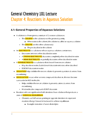 General Chemistry Chapter 6 - General Chemistry 101 Lecture Chapter 6 ...