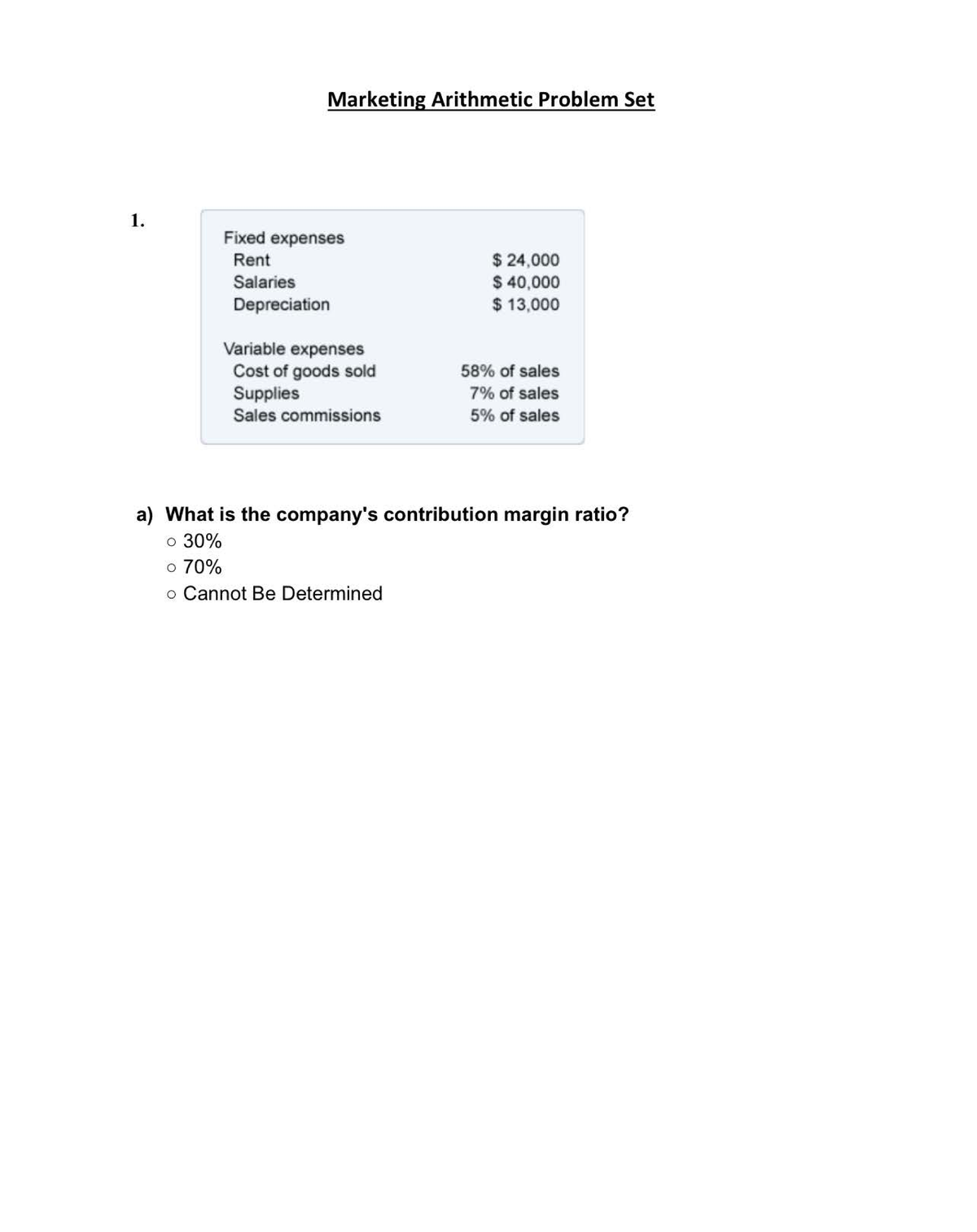 MIdterm Problems - MARK 301 - Studocu