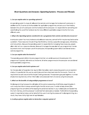 Operating systems - Module 4 - KTU - Studocu