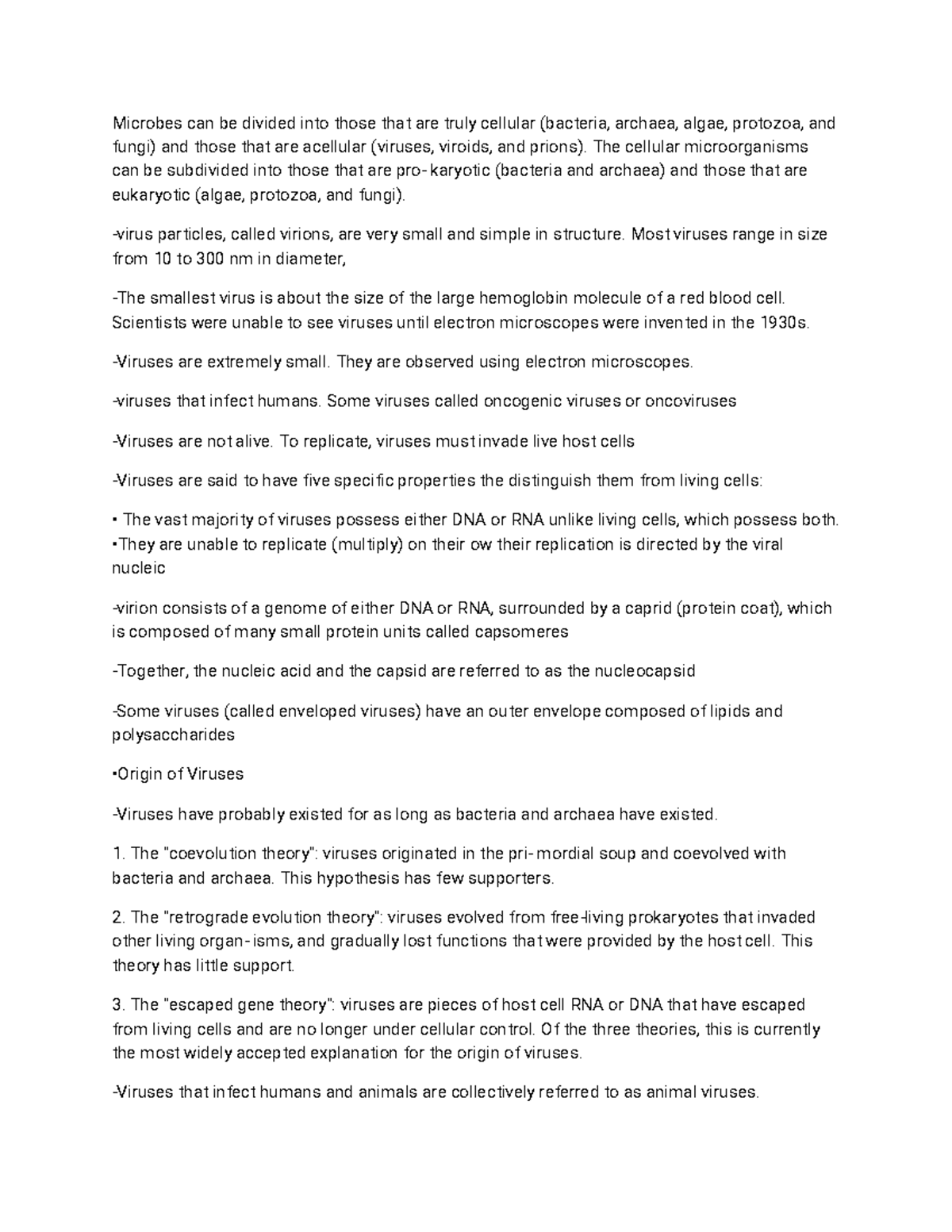 Chapter 4 of Micropara - notes... - Microbes can be divided into those ...