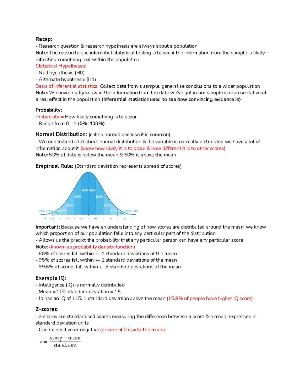 Week 5 Fundamental Concepts - Recap: Research question & research ...