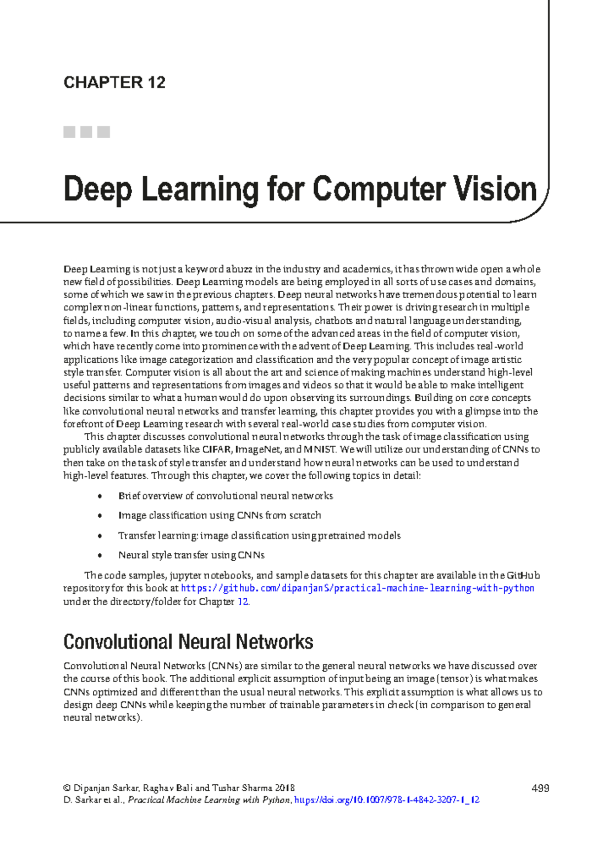 Deep learning for computer vesion - © Dipanjan Sarkar, Raghav Bali and ...