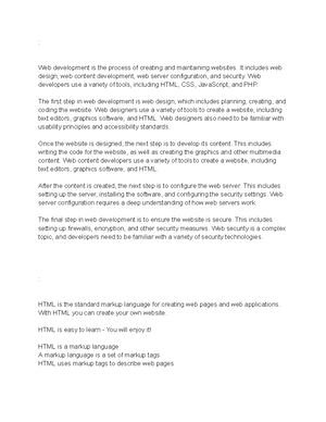 INFO441 course outline - : A web server is a computer system that ...