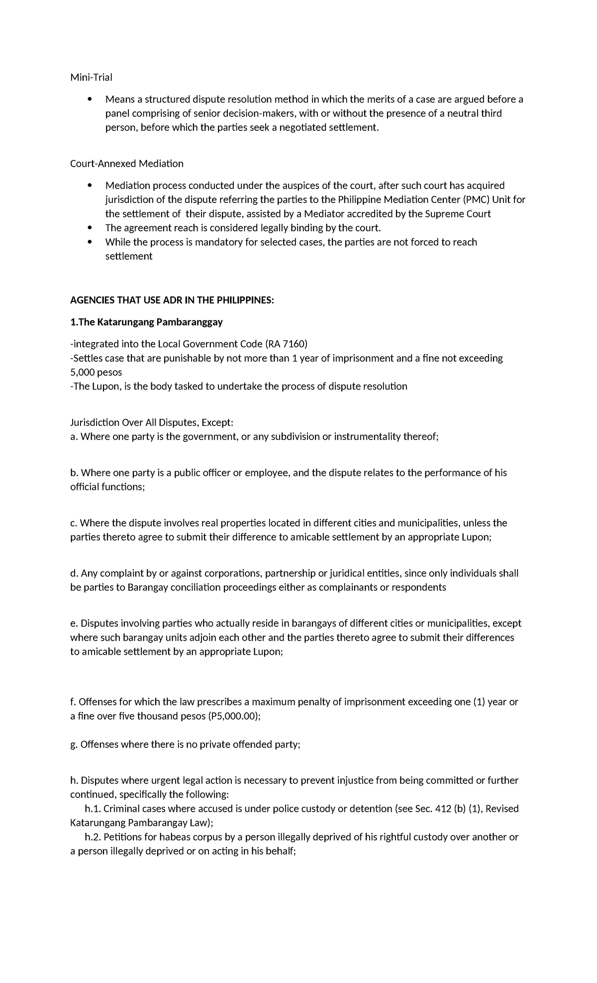 Dispute-2 - About dispute and mini trial - Mini-Trial Means a ...