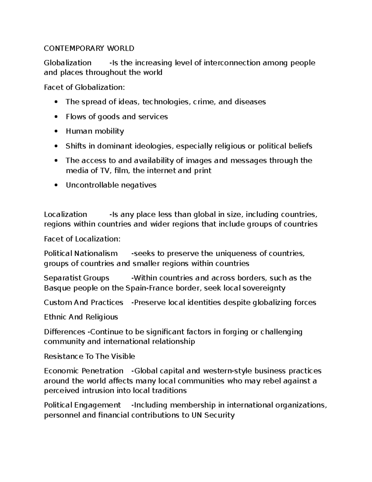 Contemporary World reviewer - CONTEMPORARY WORLD Globalization -Is the ...