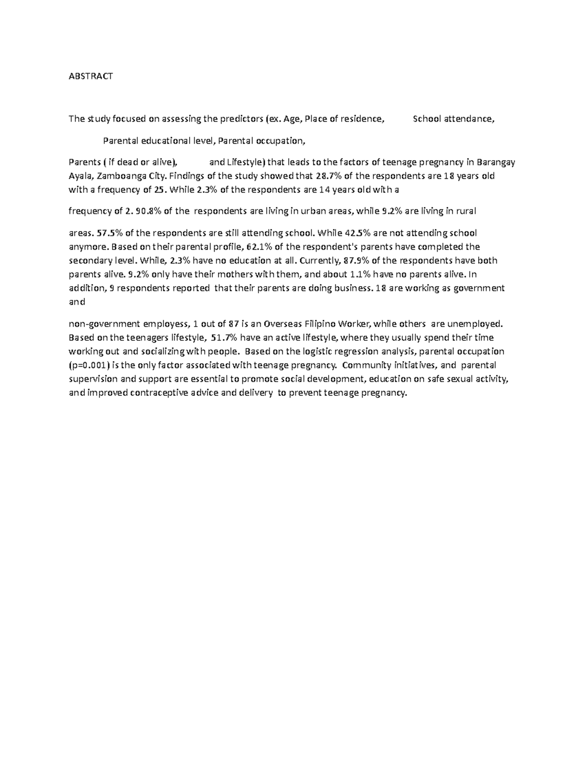 Abstract new - This will set as an example on how to make asbtract of a ...
