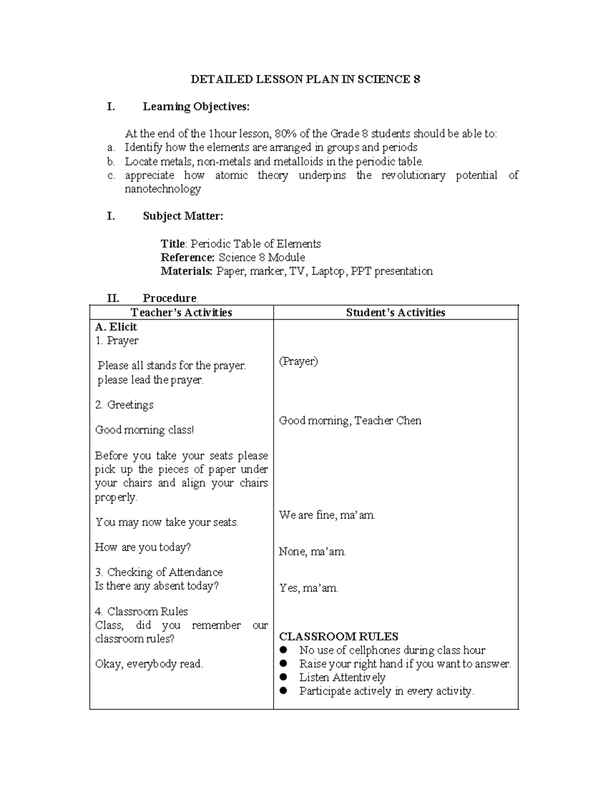Scientist WHO Studied Atoms - Copy - DETAILED LESSON PLAN IN SCIENCE 8 ...